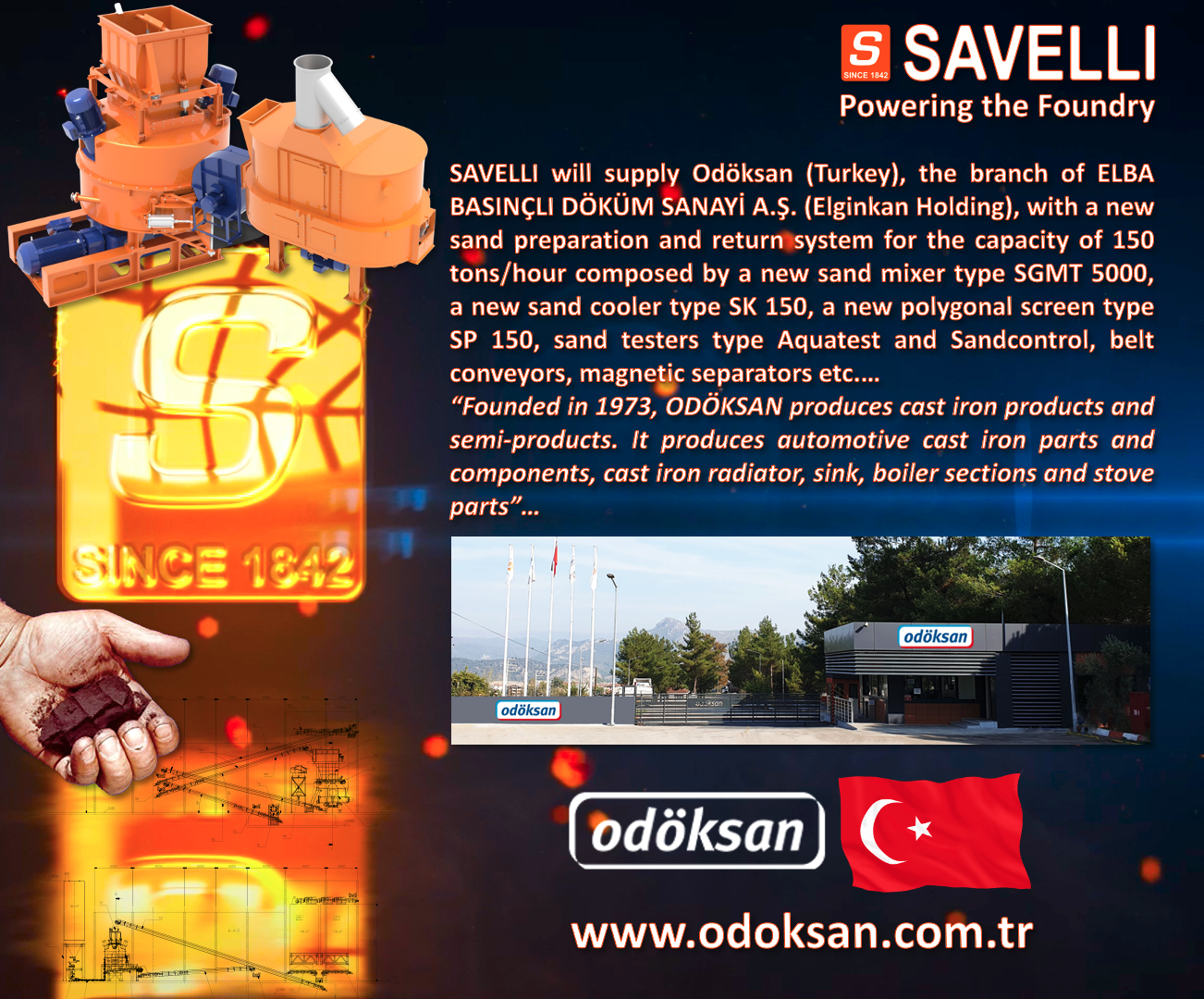 SAVELLI to supply a new sand plant with capacity of 150 tons/hour to ...