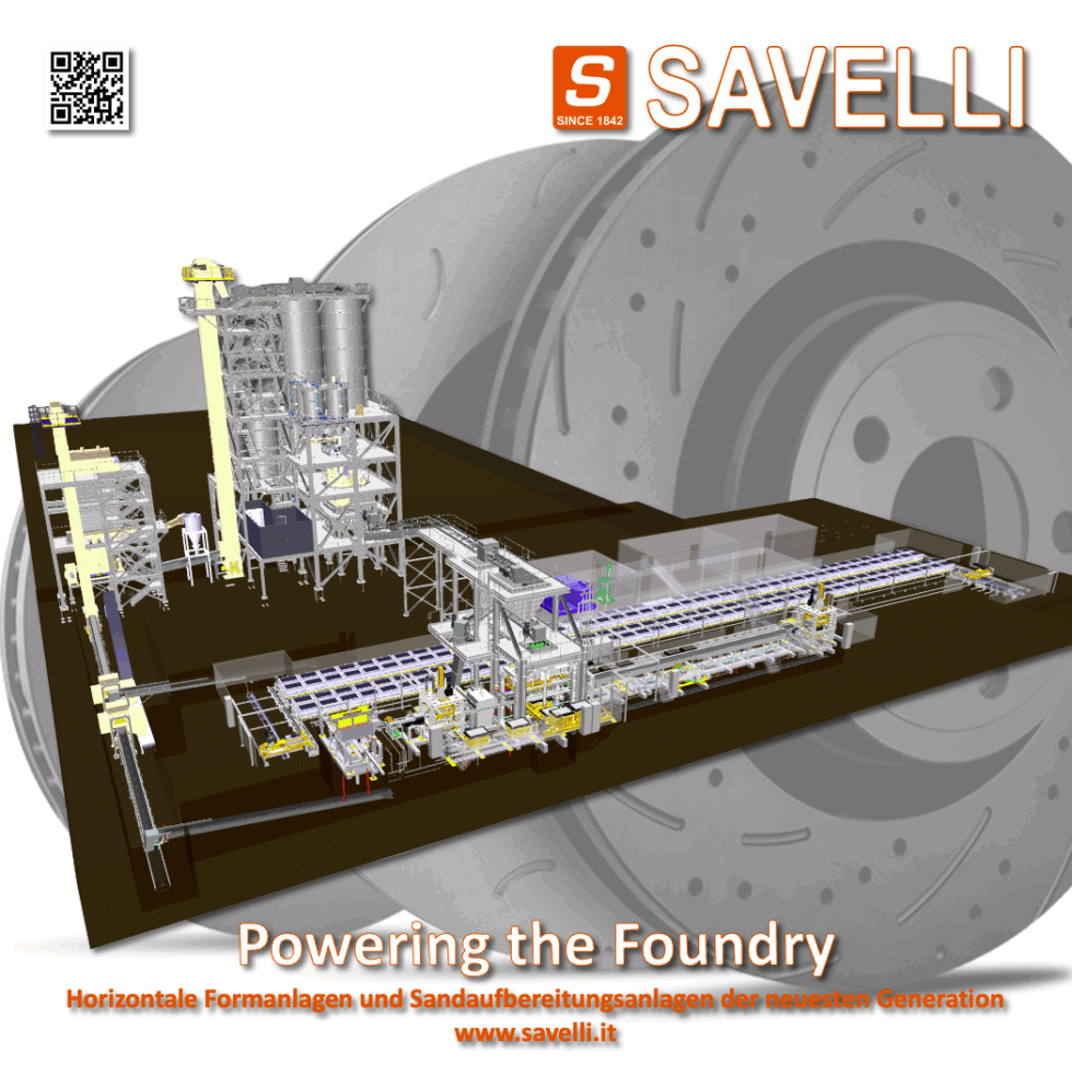 SAVELLI on the cover of GIESSEREI, June issue 6 - Savelli Technologies